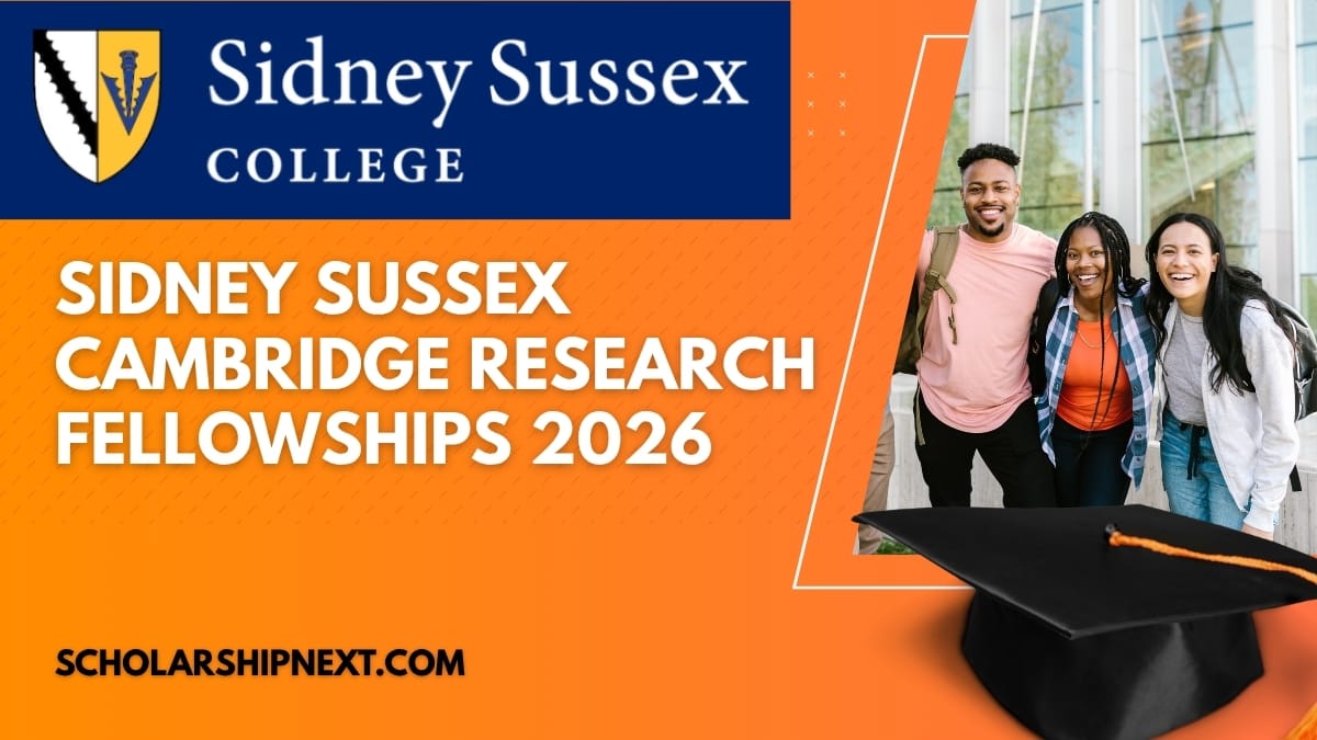Sidney Sussex Cambridge Research Fellowships 2026