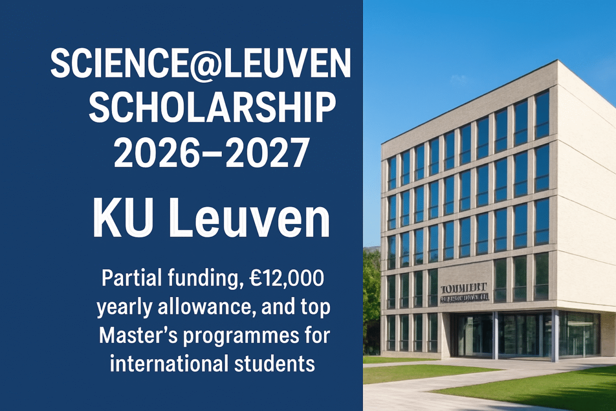 Science@Leuven Scholarship 2026 Opens for Global Students