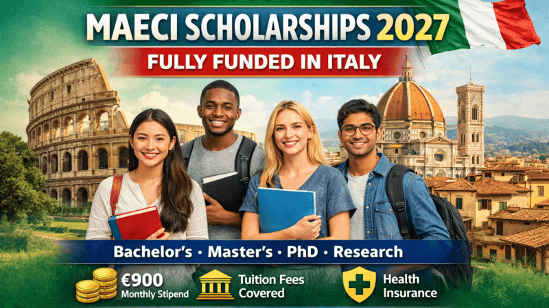 Italian Government MAECI Scholarships 2027|Fully Funded